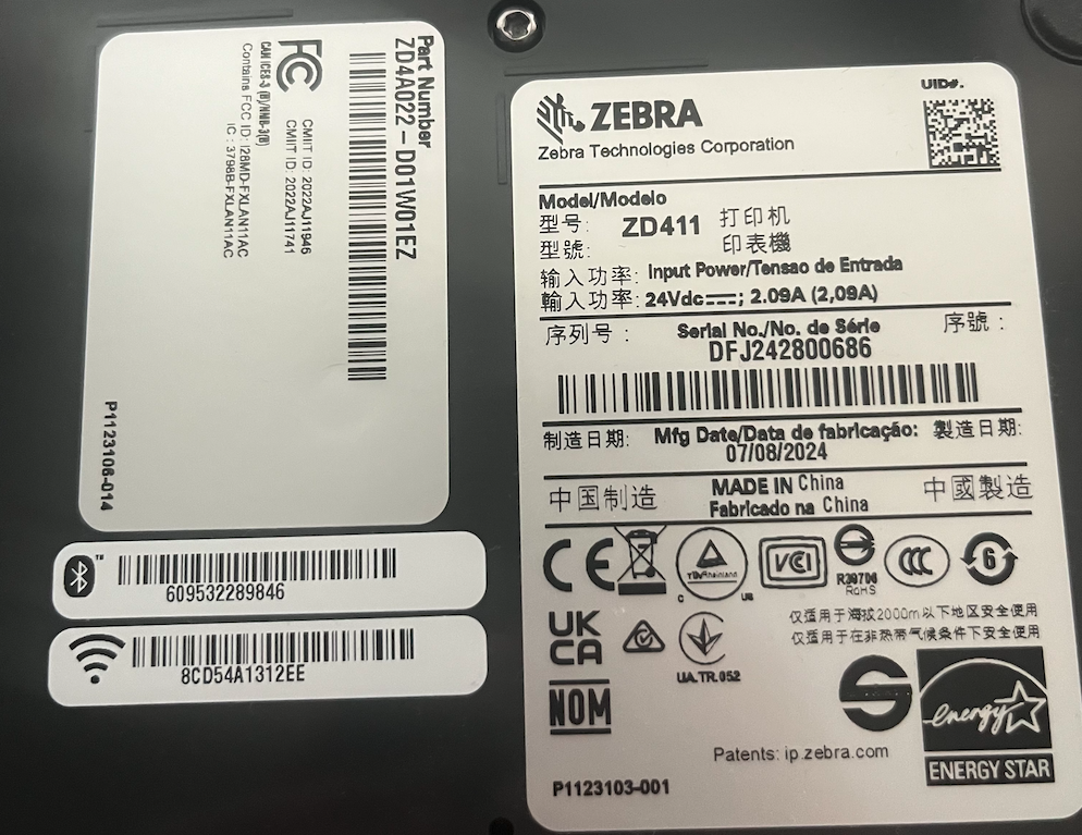 Zebra Printers; Connecting To WiFi OR Bluetooth